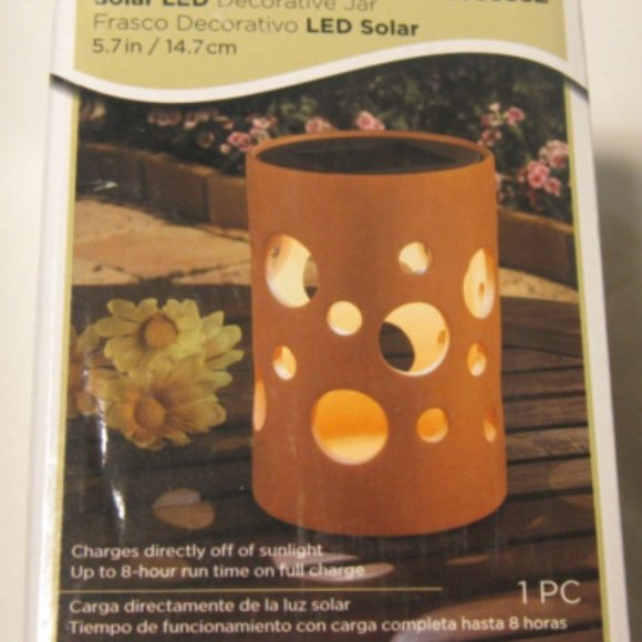 Accents | Gemmy Terracotta Solar Powered Ceramic Table Led Decorative ...